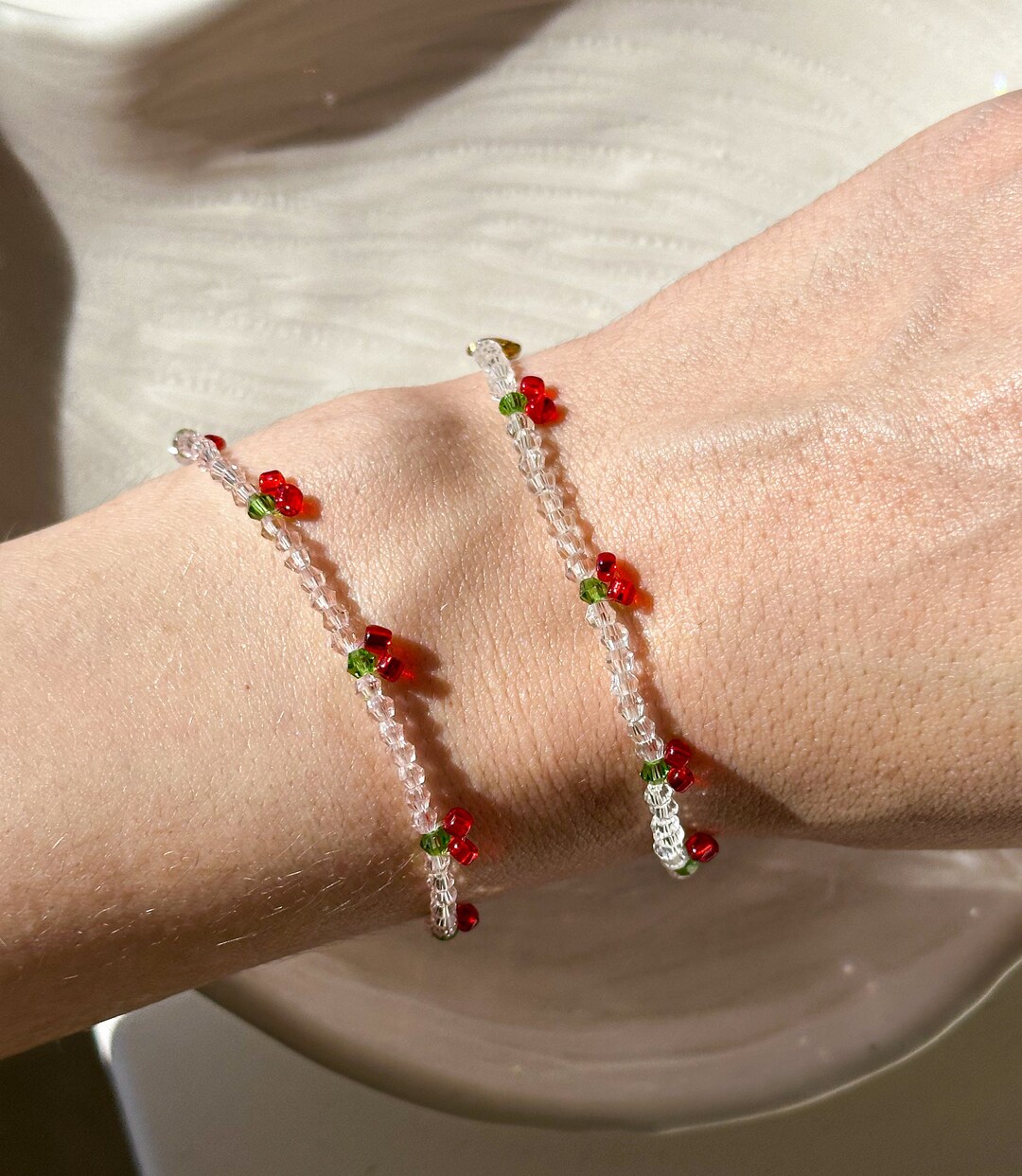 Cherry Bracelet , Cute Cherry Jewelry , Blossom Bracelet,crystal ...