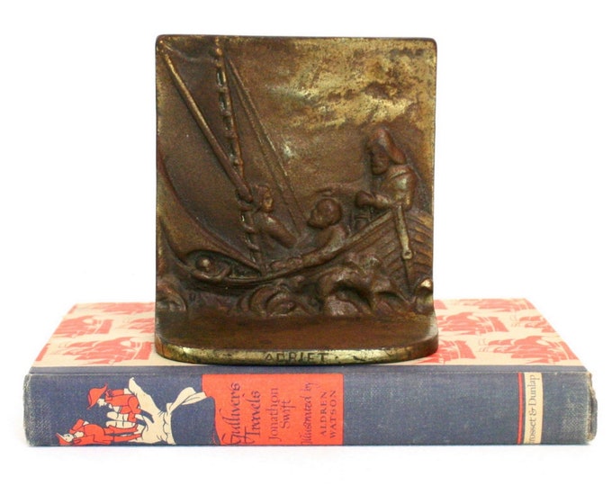 Single Vintage Bookend Depicting Sailors Adrift at Sea Made of - Etsy