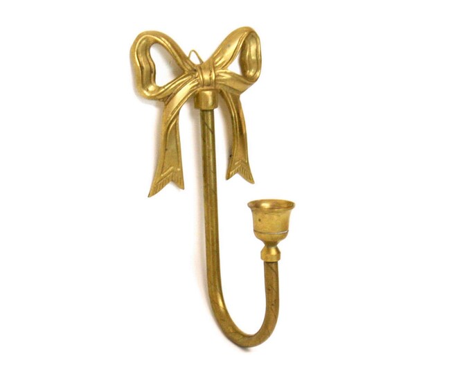 Single Vintage Brass Bow Wall Sconce Candle Holder made in India - Etsy