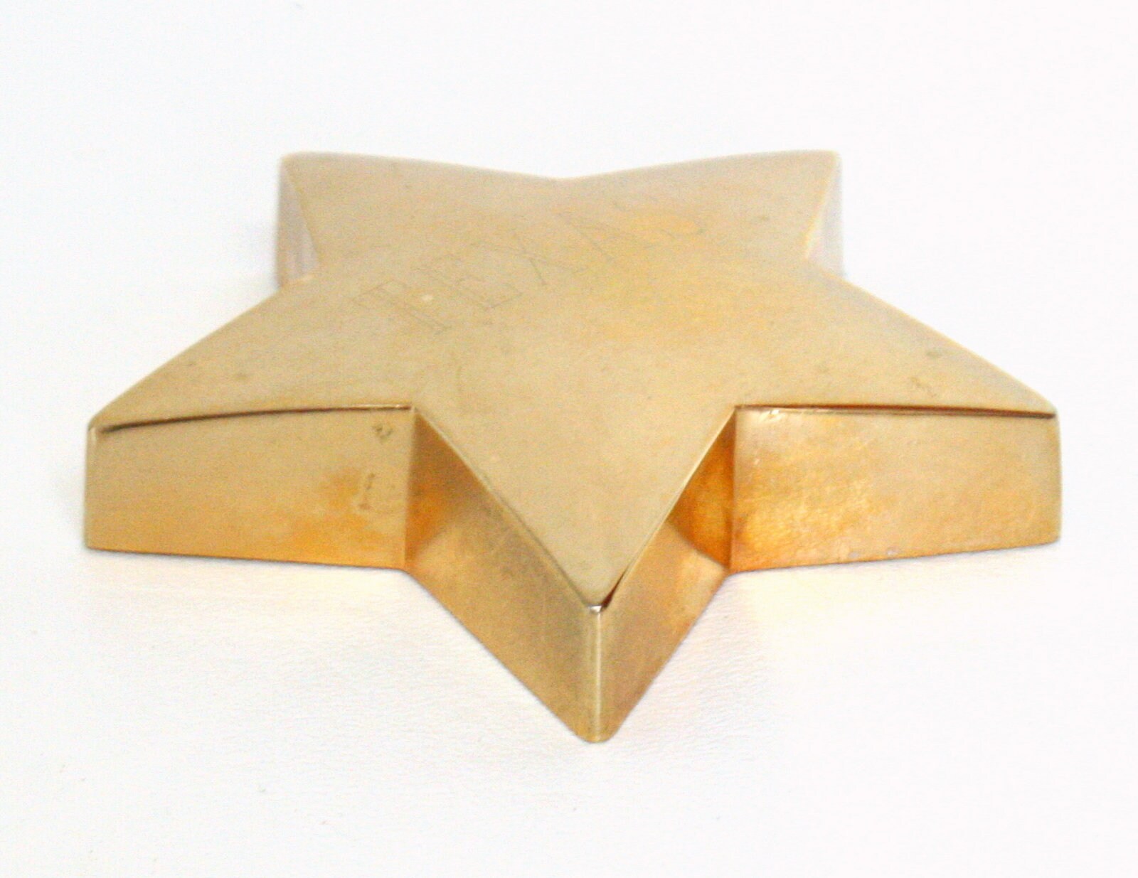 Brass Star Shaped Paperweight Engraved Texas | Etsy