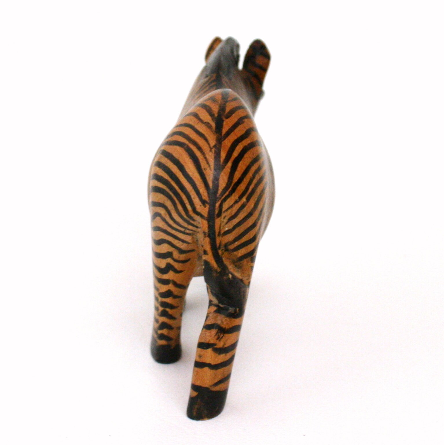 Carved Wooden Zebra Figurine with Painted Stripes 7 | Etsy