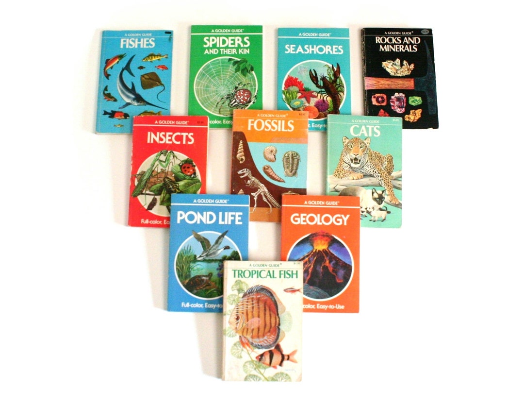 Collection of Ten Vintage Golden Guide Books rocks & - Etsy
