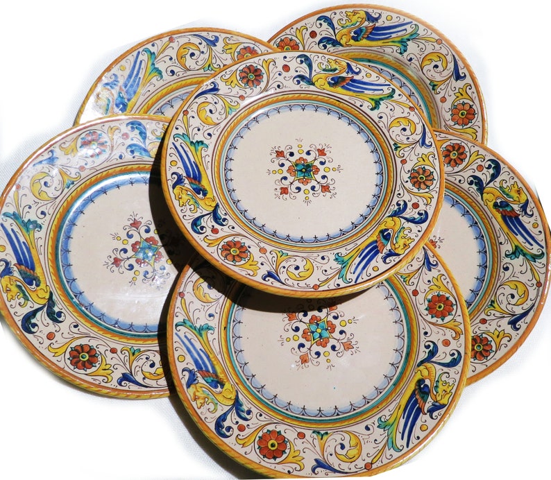 4 Pc Set Italy Circa 1940's Antica Deruta Salad/desert Plates ...