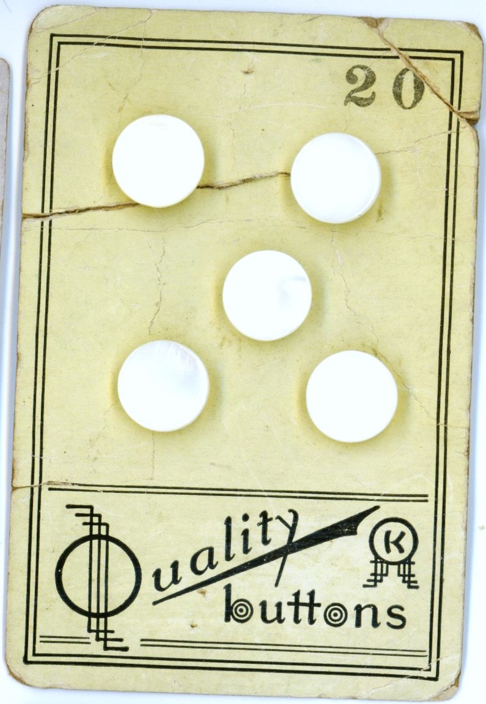 7 Cards Antique & Vintage Button Card Lot MOP Mother of Pearl, Abalone ...