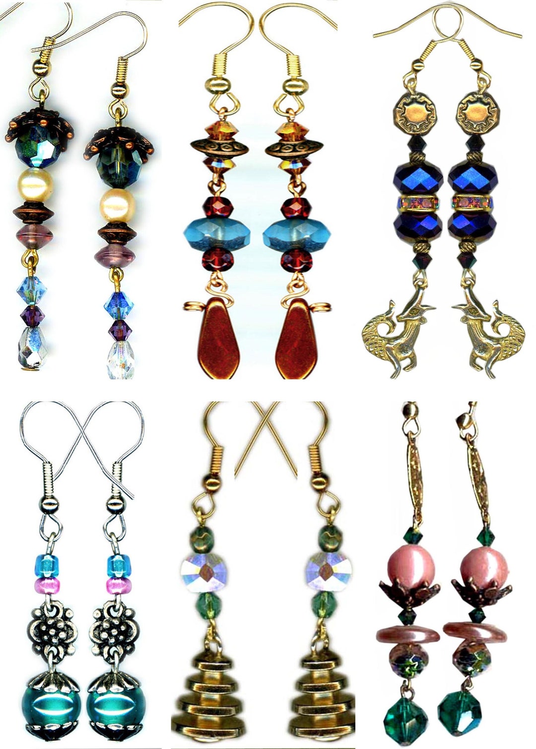 Artisan Custom Made Earrings Modern Classic Upcycled Designs One of a ...