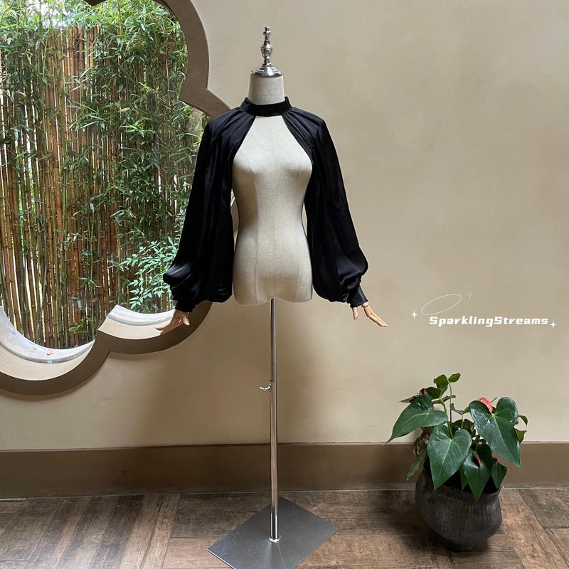 Mutton Sleeve Black - Etsy