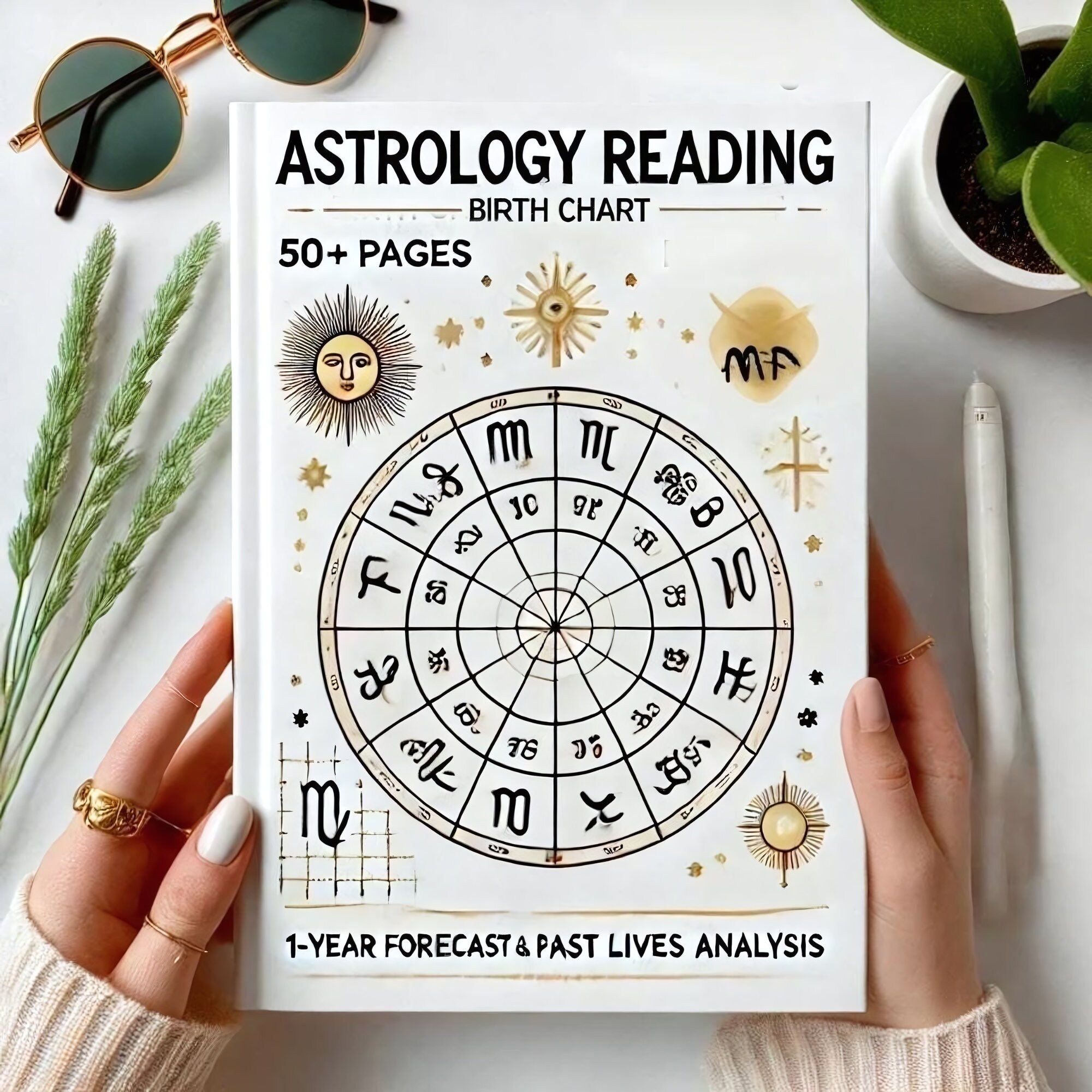 Custom Natal Chart Art Prints, Custom Astrology Reading Journal, Vedic ...