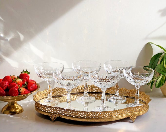 Exquisite Scott-zwiesel Hand-cut Crystal Champagne Coupes Set of 6 Mint ...