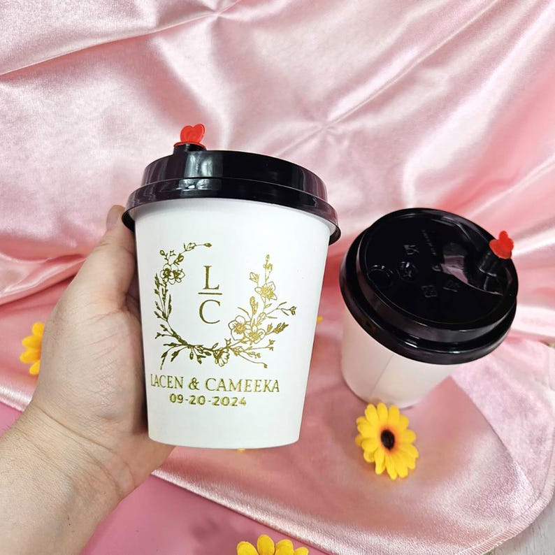 Custom Wedding Paper Cups, Custom Print Paper Cups, Custom Paper Coffee ...