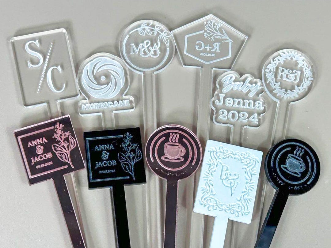 Custom Stir Stick for Wedding Personalized Drink Stirrers Birthday ...