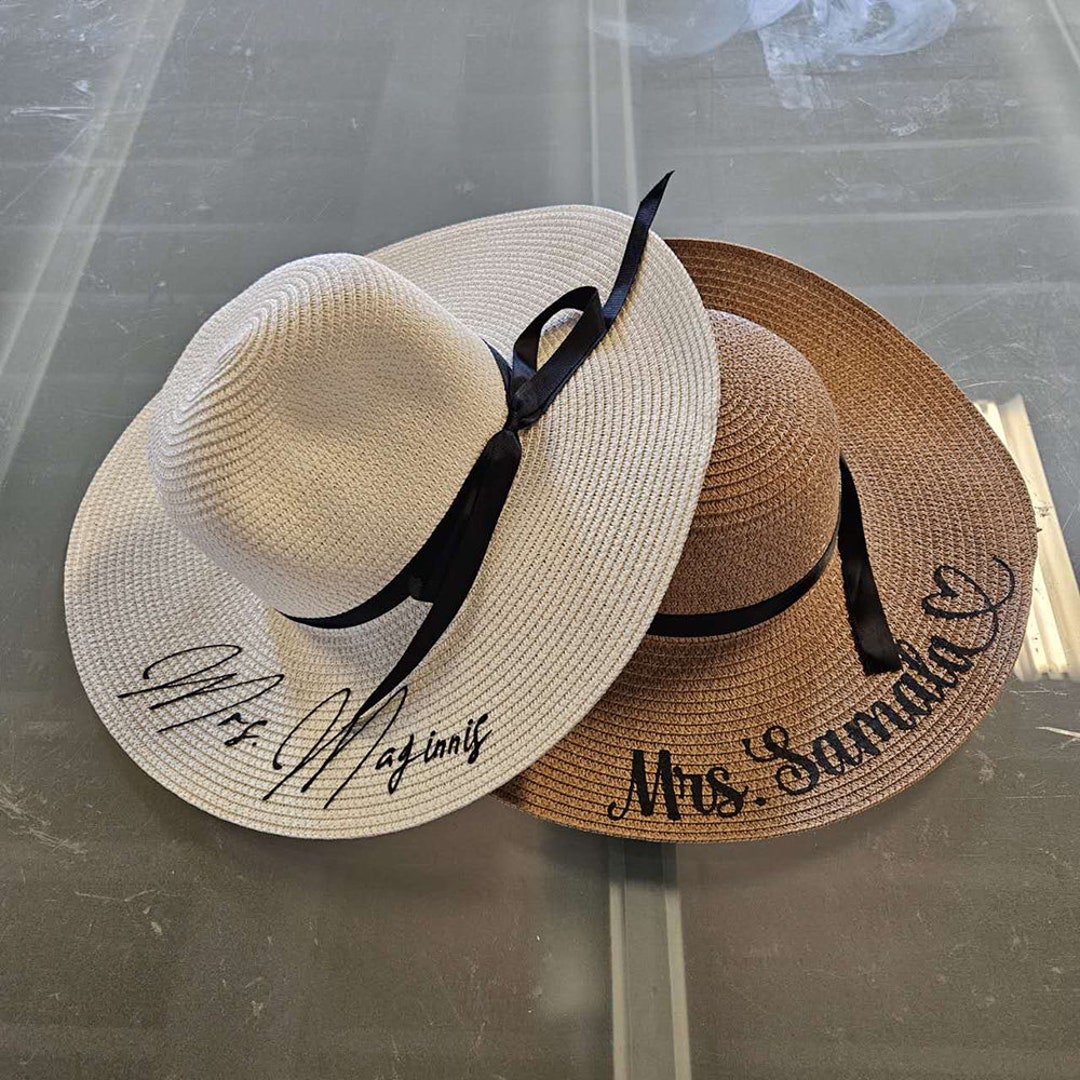 Personalized Bride Sun Hat - Etsy