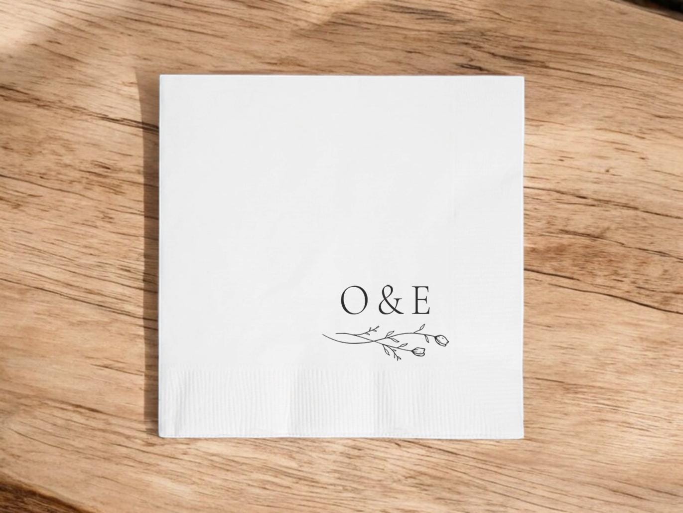 Personalized Napkins for Wedding, Custom Wedding Napkins, Wedding ...