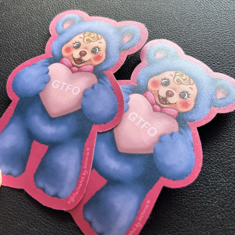 Melanie Martinez Sticker GTFO Bear Water Resistant Sticker - Etsy