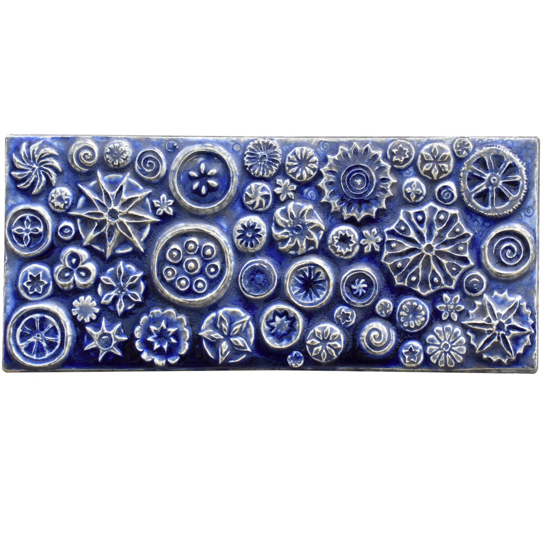 IN STOCK: Mosaic of Circles Ceramic Wall Sculpture Tile in Night Sky ...