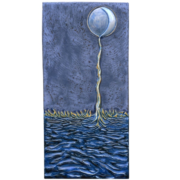 Moon Ceramic Tile - Etsy