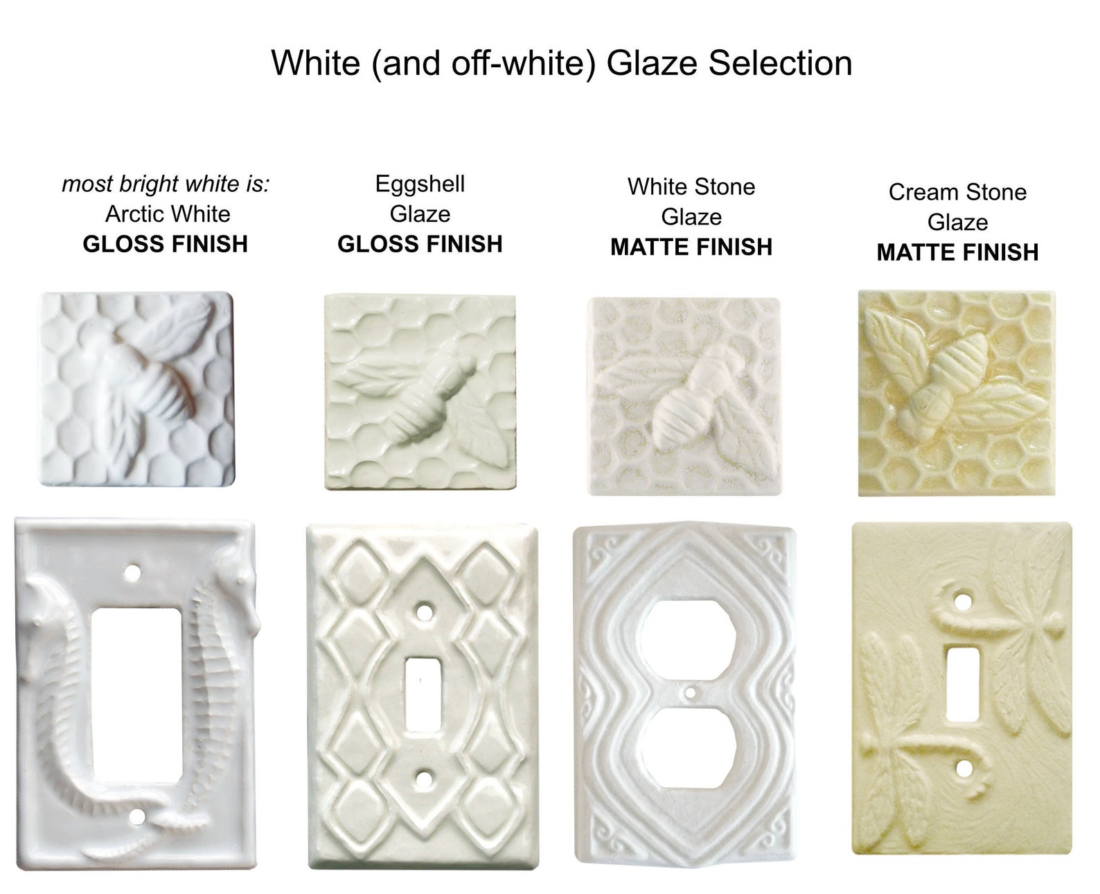 Vine Ceramic Single Rocker GFI Light Switch Plate in Arctic - Etsy