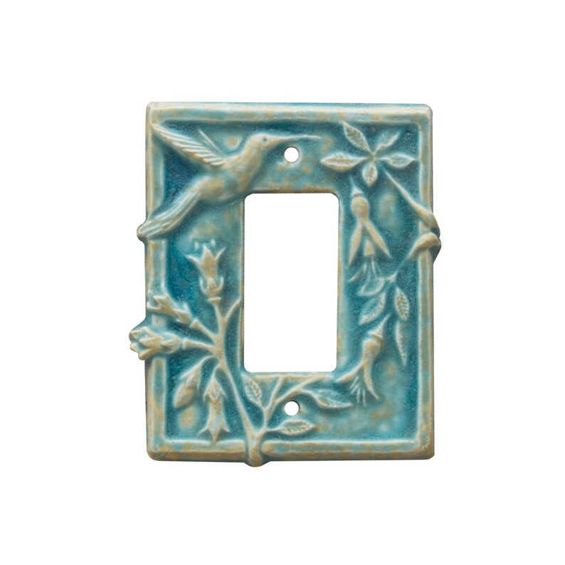 Hummingbird Ceramic Art Single Rocker Light Switch Cover in - Etsy