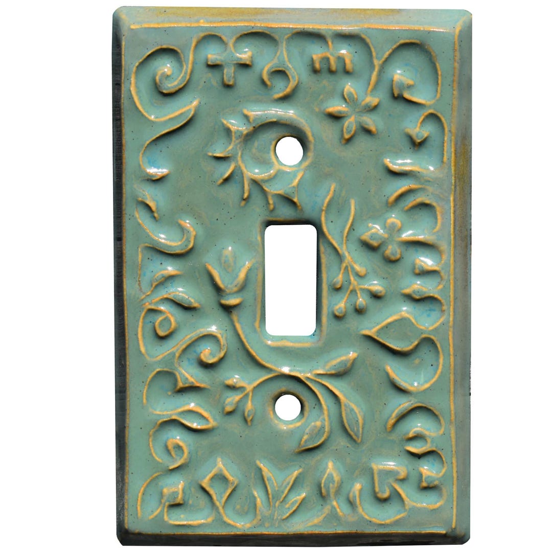 MADE TO ORDER: Whimsical Ceramic Single Toggle Light Switch Cover in ...