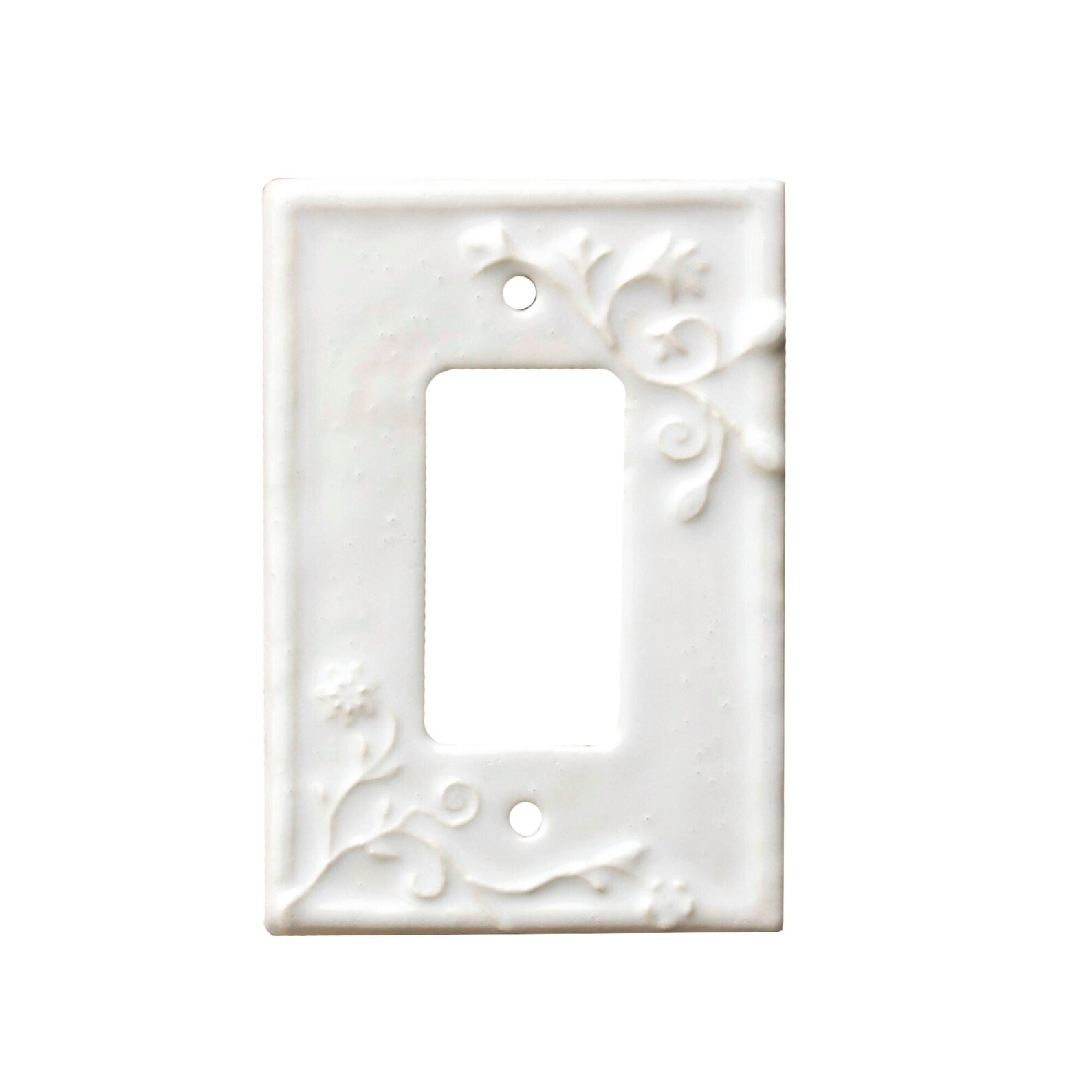 Vine Ceramic Single Rocker GFI Light Switch Plate in Arctic - Etsy