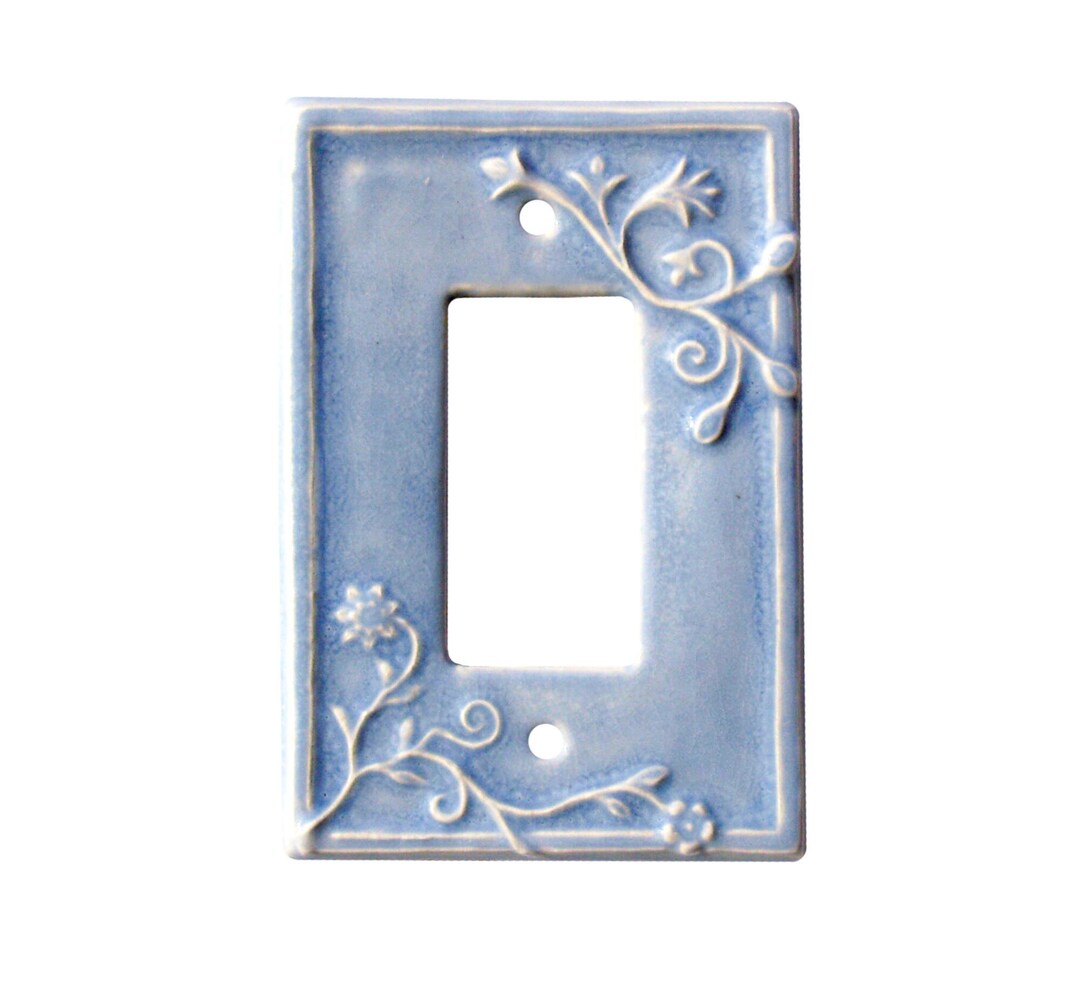 Vine Single Rocker Ceramic Light Switch Plate in Hyacinth - Etsy
