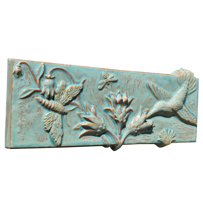 IN STOCK: Hummingbird, Moth & Bee Pollinators Ceramic Wall Sculpture ...