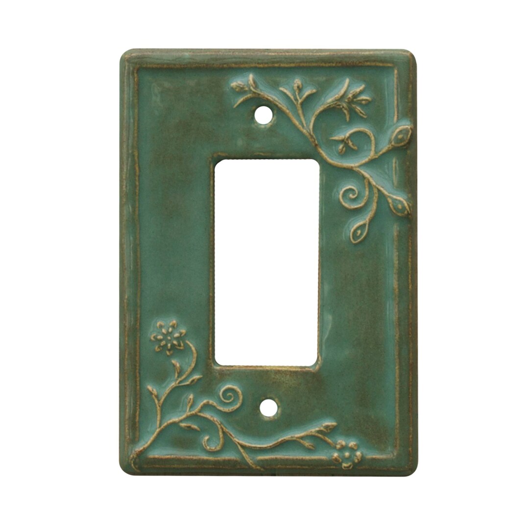 Vine Single Rocker GFI Ceramic Light Switch Plate in Antique - Etsy