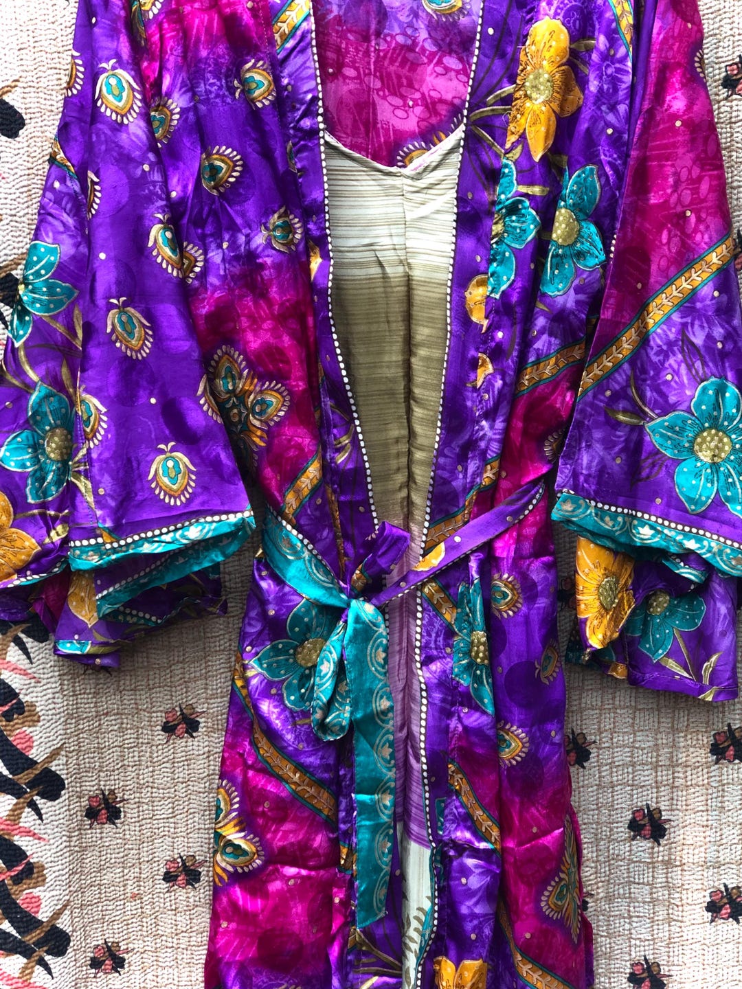 Luna Robe - Flutter Bell Sleeves - Shirt Dress Tailoring With Side ...