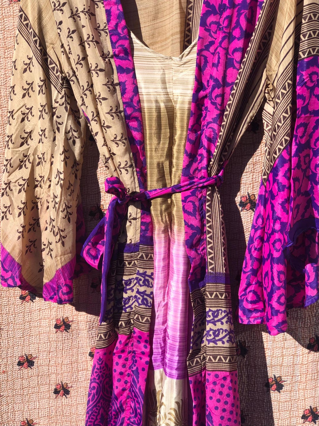 Luna Robe Flutter Bell Sleeves Shirt Dress Tailoring With Side Slits ...