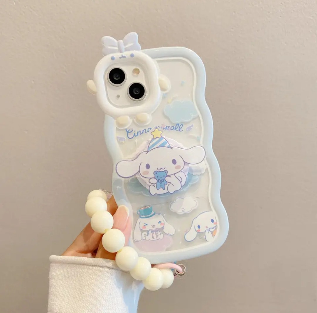 Cute Cinnamoroll Phone Case With Bracelet and Pop up Case Holder ...