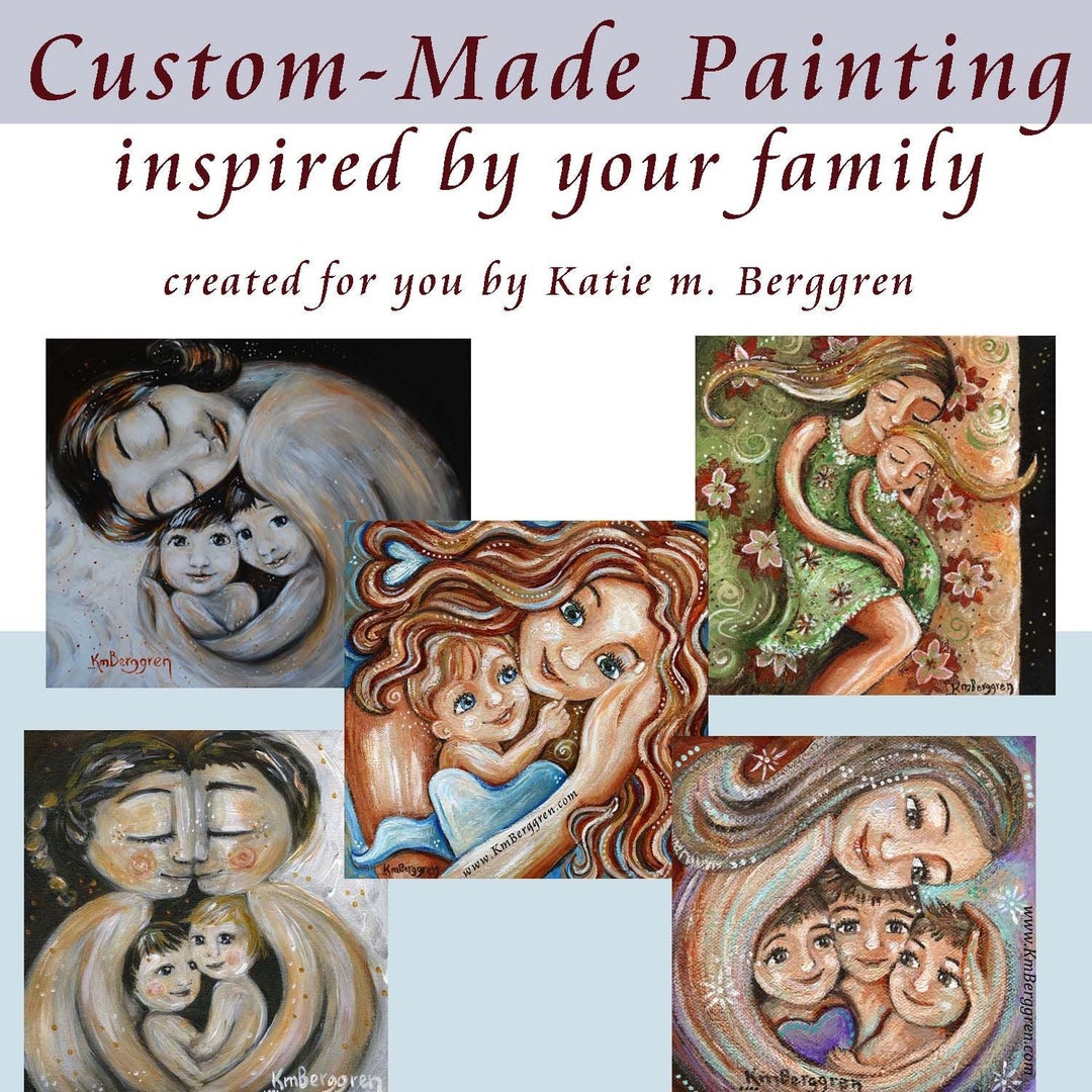 Personalized Family Painting on Canvas, Commissioned Painting, Custom ...