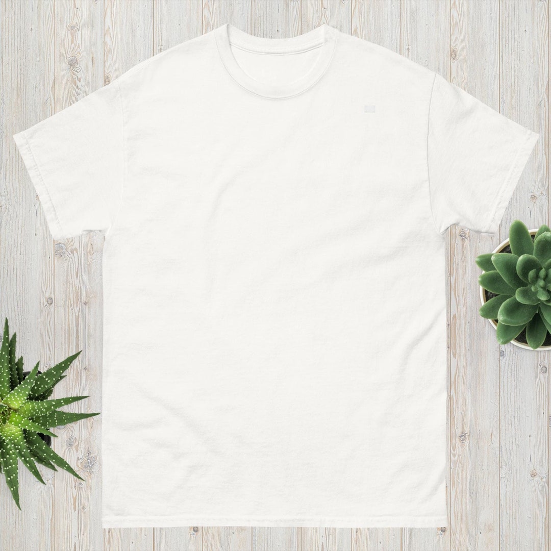 Plain White T-shirt, Simple Cotton Tee, Cheap, Empty Shirt for Men, Women, Minimalistic Present ...