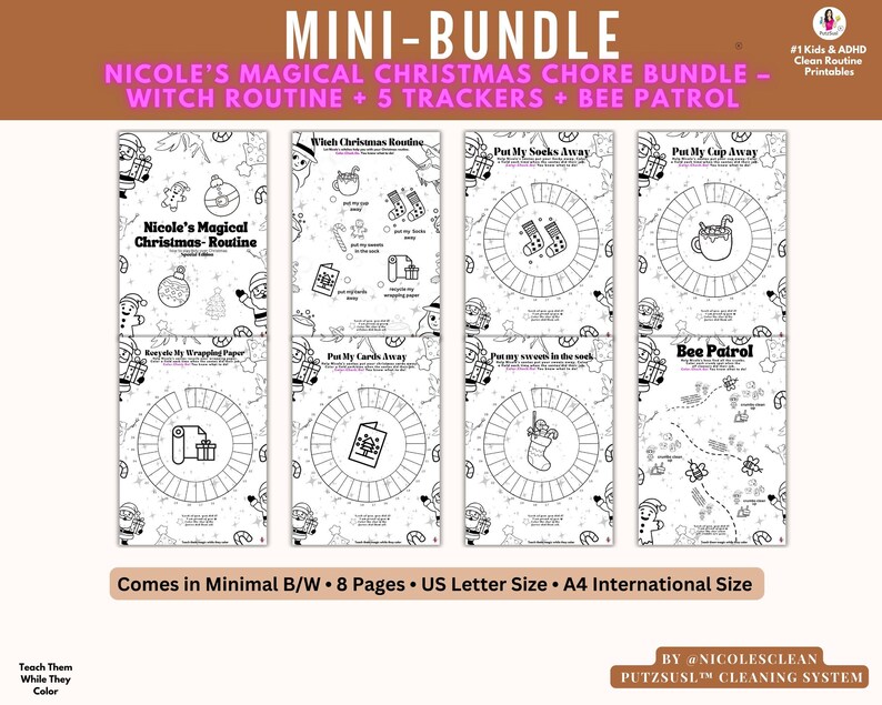 Nicole’s Magical Christmas Chore Bundle – Witch Routine, 5 Trackers and ...