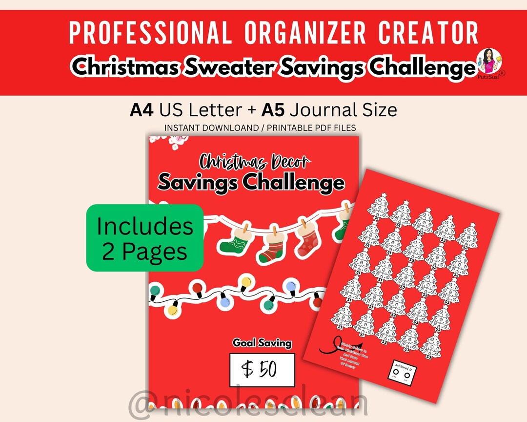 Christmas Saving Printable Budget Planner Adhd Friendly Holiday Tracker ...