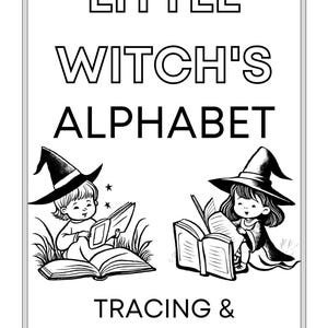 Coloring Book, Alphabet Coloring for Little Witches, Halloween Activity ...