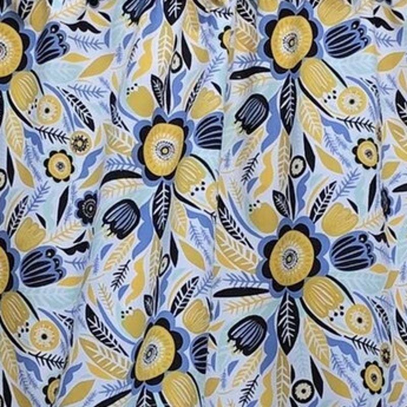 Blue Floral Valance - Etsy