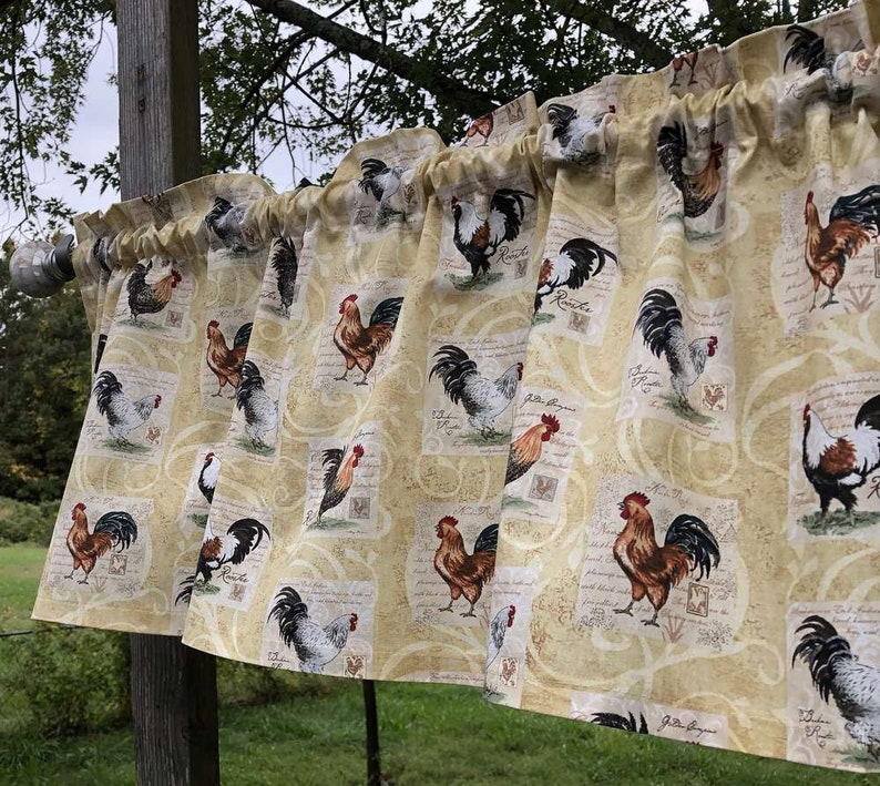 Chicken Valance Barnyard Rooster Poultry Farm Animal Bird Coop - Etsy