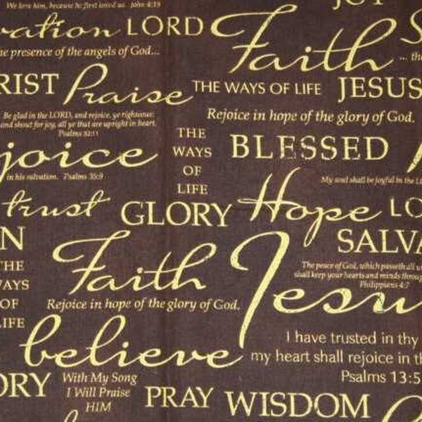 Bible Verse Fabric - Etsy