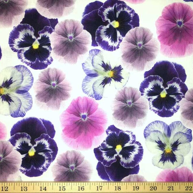 Pansies Fabric - Etsy