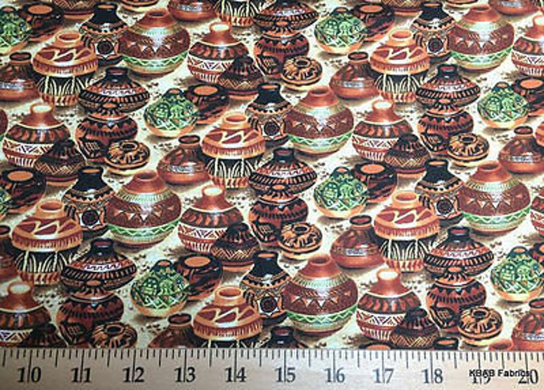 Southwestern Jugs Valance Clay Jars Tribal Native Mexican Pottery South ...