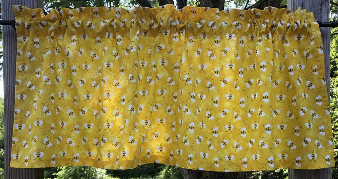 Yellow Bee Valance for Teacher Classroom Decor Bumble Bee Summer Theme ...