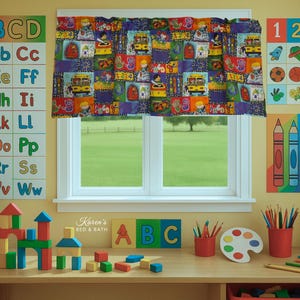 Teacher Classroom Valance – Colorful Handprints Window Curtain ...