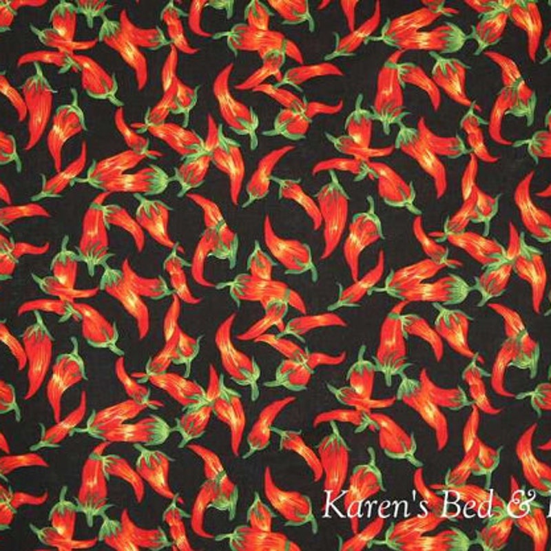 Chili Pepper Fabric - Etsy