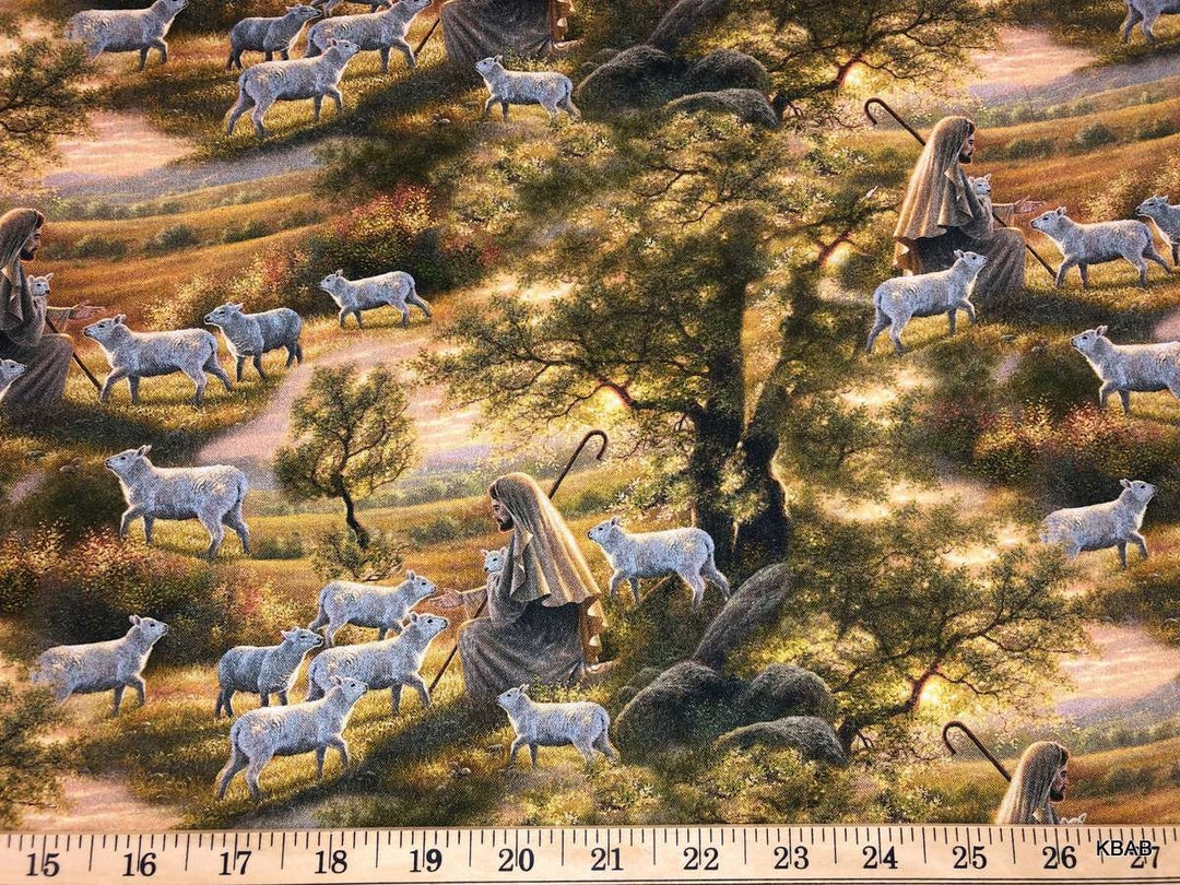 Shepherd Christian Religious Valance, Come Unto Me, Shepherd Tending to ...