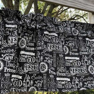 Curtains Religious Christian Valance King of Kings RV Camper Valance ...