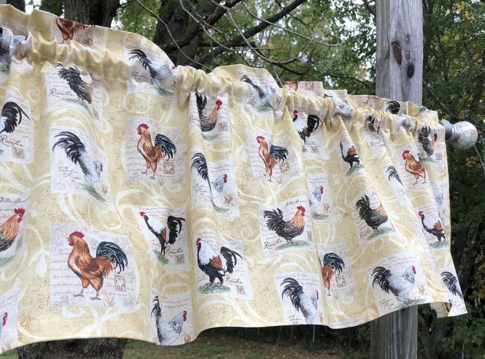 Chicken Valance Barnyard Rooster Poultry Farm Animal Bird Coop - Etsy