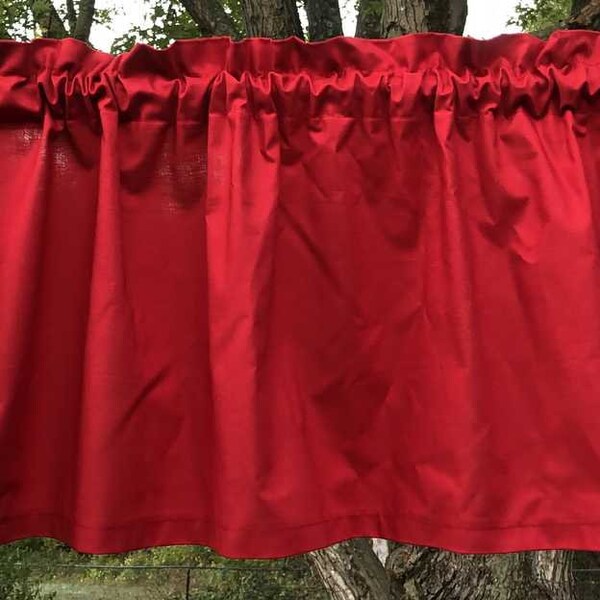 Red Toile Valance - Etsy