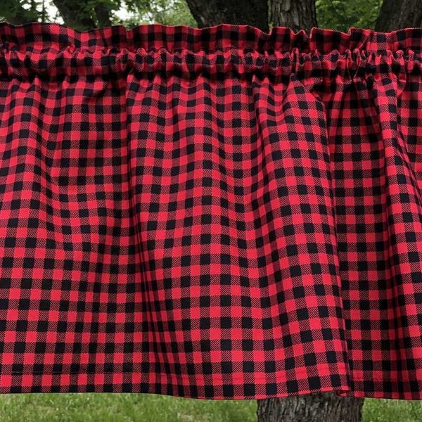 Buffalo Check Valance - Etsy