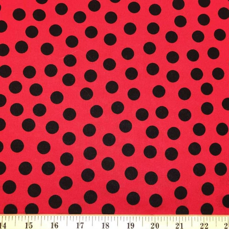 Red Dot Fabric - Etsy