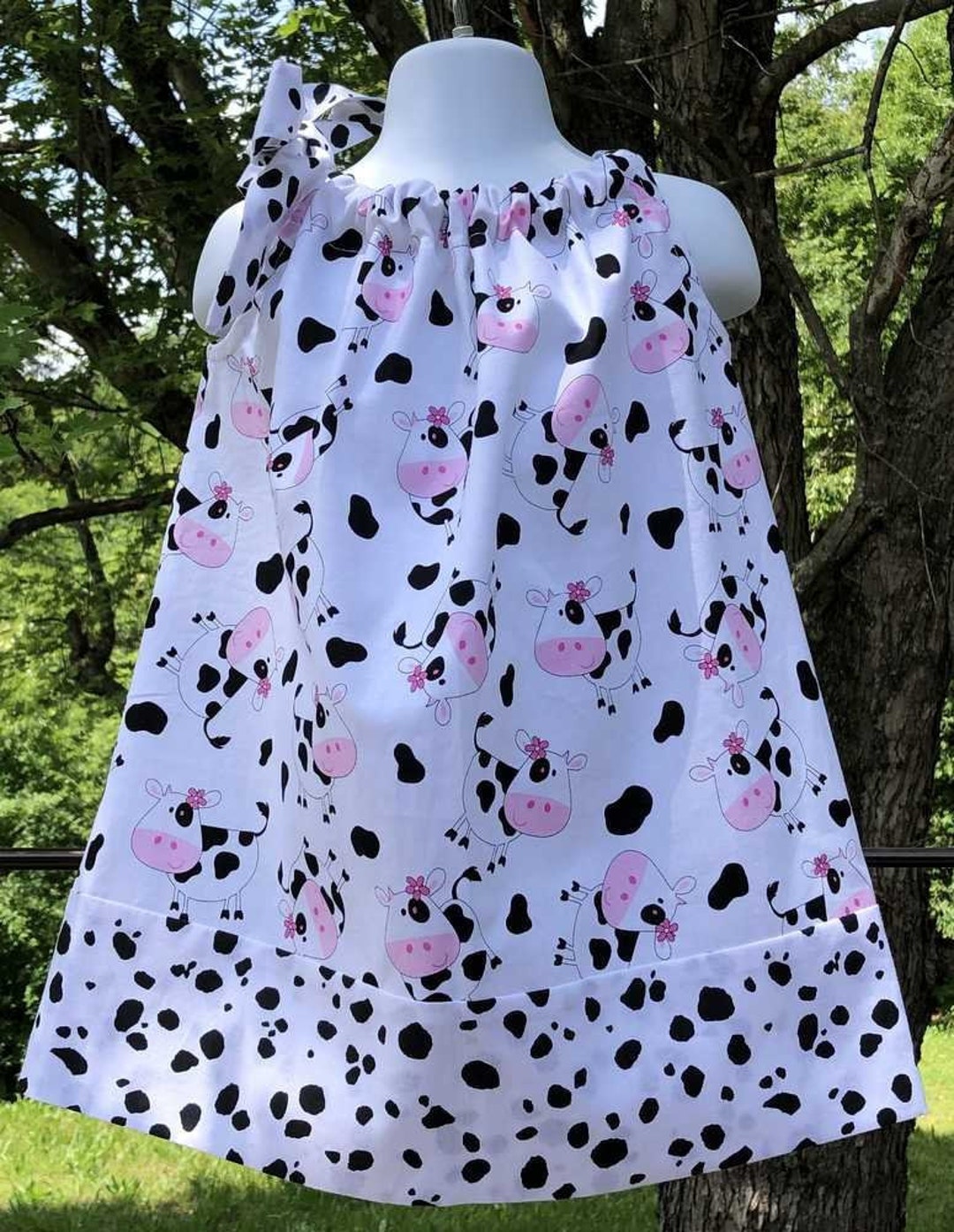 Cowgirl Western Sundress Country Miss Dairy Cows Black and White ...