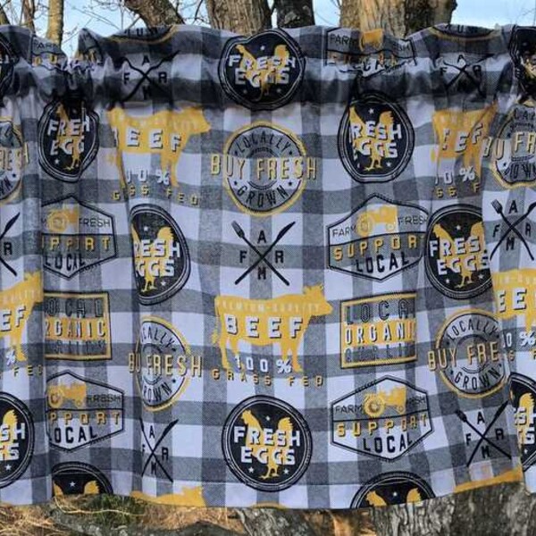 Buffalo Check Valance - Etsy